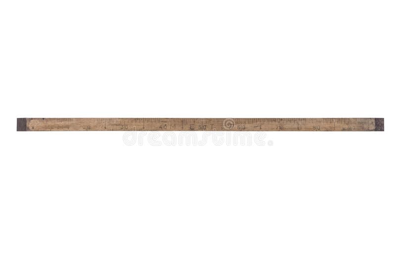 Vintage Wooden Ruler 1 Meter Stock Image - Image of education, wood ...