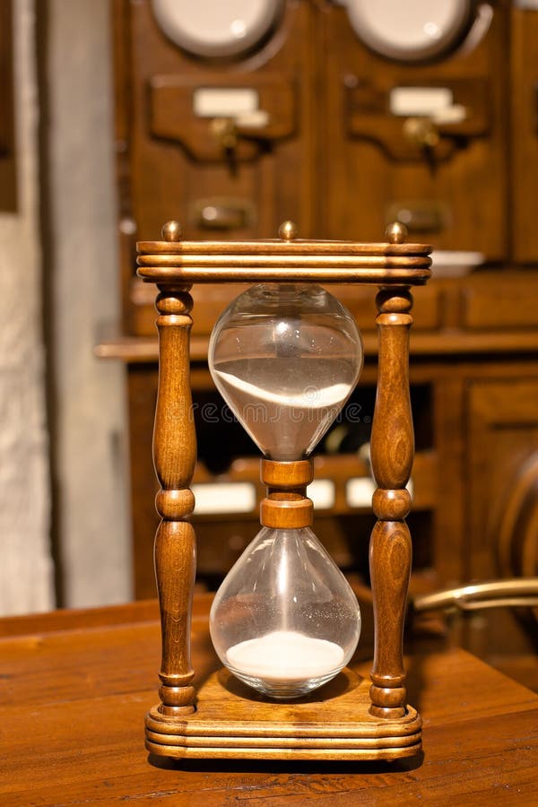 Vintage wooden sandglass stock image. Image of sandglass - 18829507