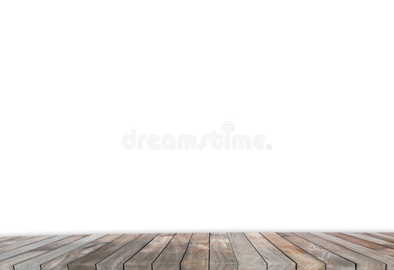 Vintage Wooden Table Top on Blank White Background Stock Photo - Image ...