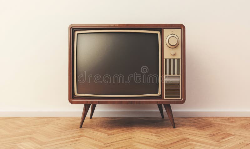 Vintage Wooden Television Set with Retro Design in Modern Interior ...