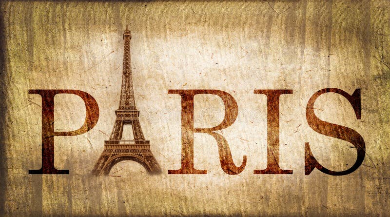 Vintage word Paris stock image. Image of famous, paris - 45121061