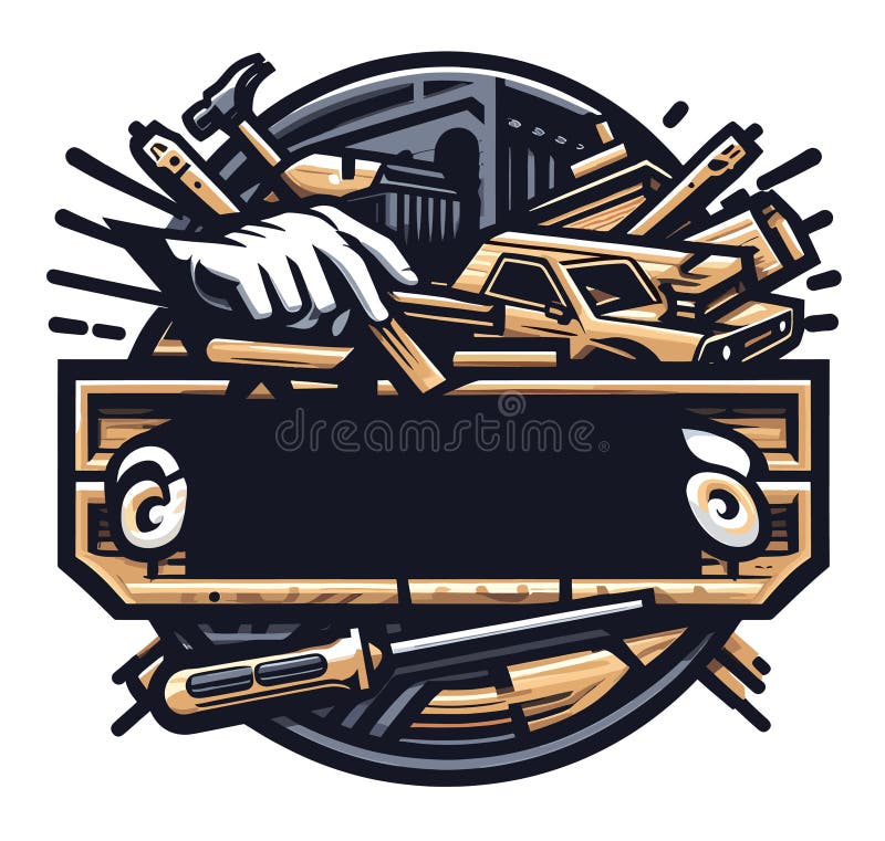 Vintage Workshop Logo or Sign Stock Vector - Illustration of handwork ...