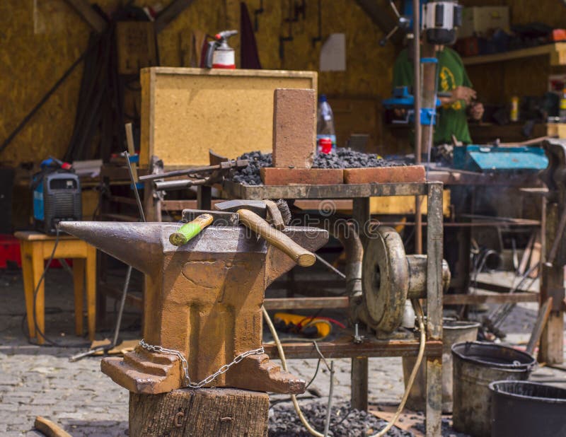 Vintage Workshop Outdoor stock image. Image of iron - 126197963