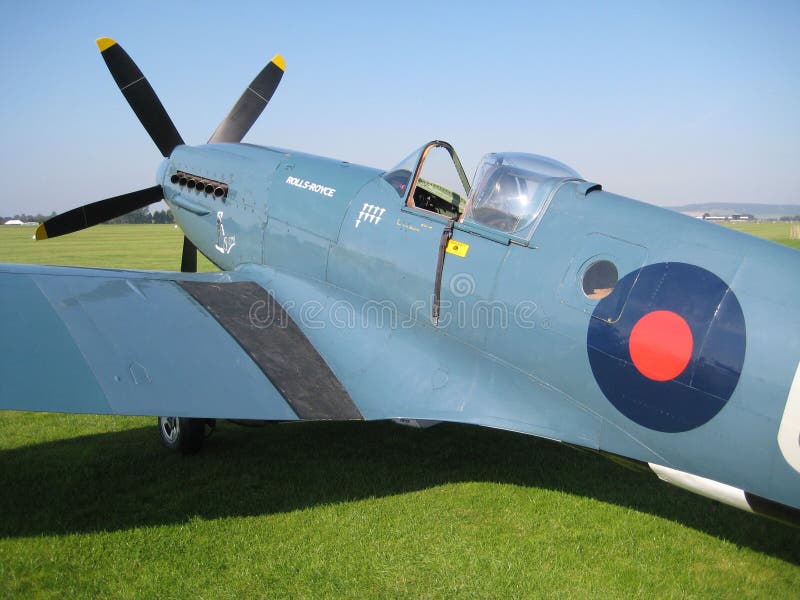 Vintage World War Ii Fighter Plane On Display At The Goodwood Aerodrome Editorial Photography