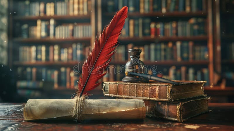 The Vintage Writing Setup.AI Generated Image Stock Image - Image of ...