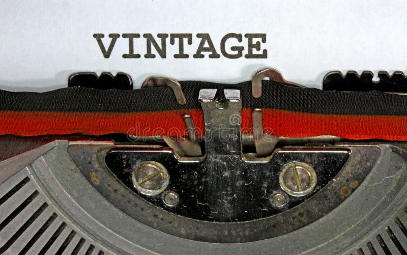 Vintage Written with Black Ink with the Typewriter Stock Image - Image ...
