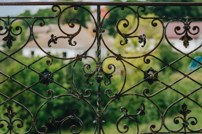 Vintage Wrought Iron Pattern. Ancient Architecture Stock Image - Image ...