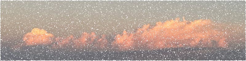 Vintage Xerox Halftone Sky. Clouds with Stipple and Grainy Effect Stock ...