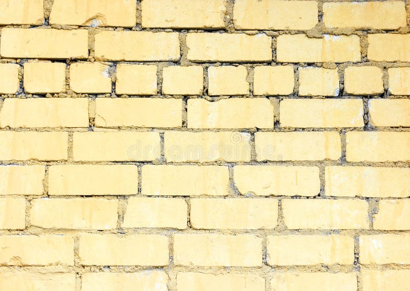 Vintage Yellow Bricks Background Stock Image - Image of building, grey ...