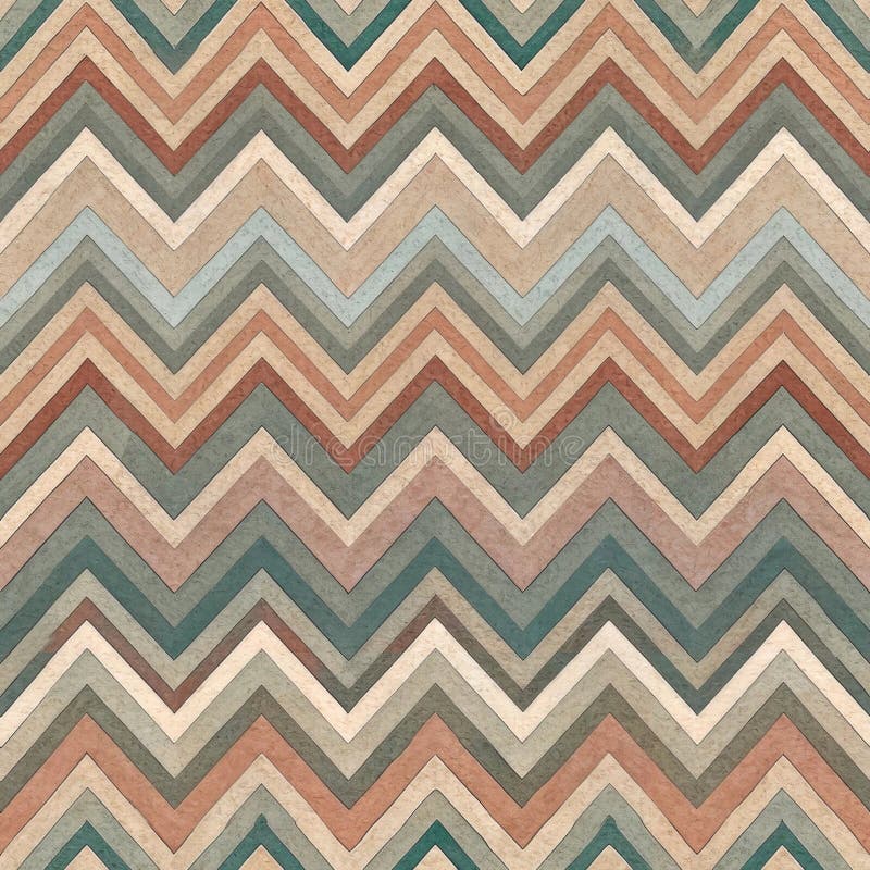 Vintage Zigzag Chevron Pattern with Earthy Tones and Retro Aesthetic Stock Photo - Image of ...