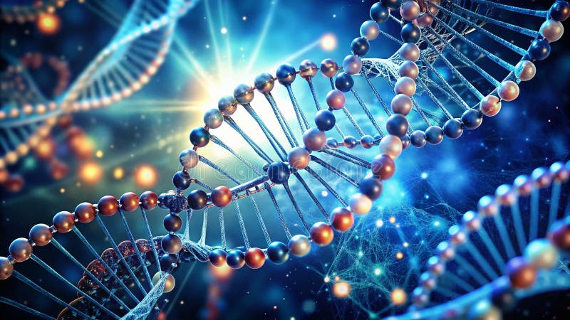 VintageStyle Digital DNA Rotation a Stunning Abstract Representation of ...