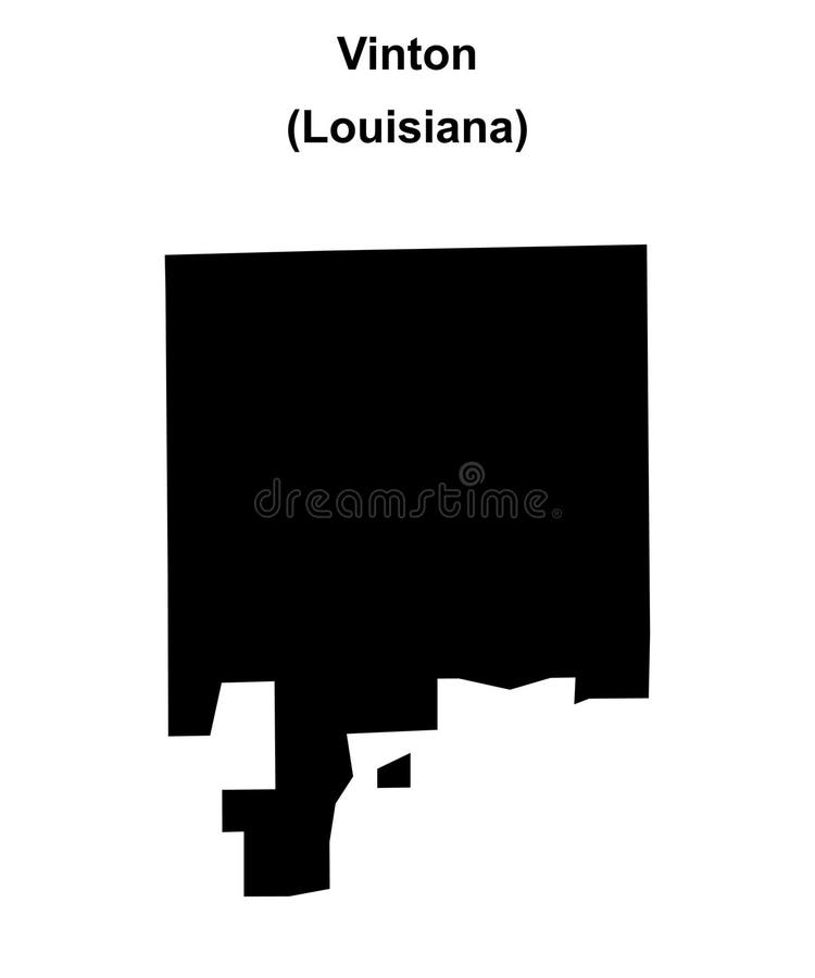 Vinton outline map stock vector. Illustration of border - 387345469