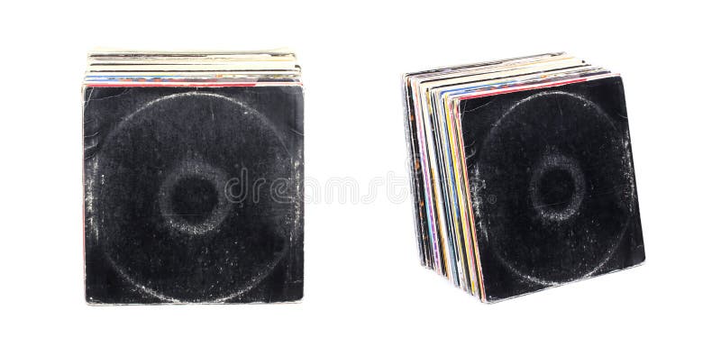Stack of vinyl records stock image. Image of collection - 21717385