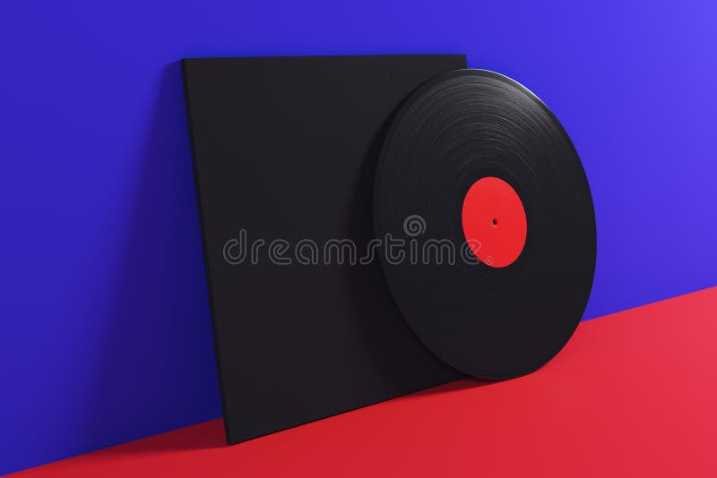 Vinyl ad concept stock illustration. Illustration of blank - 100871082