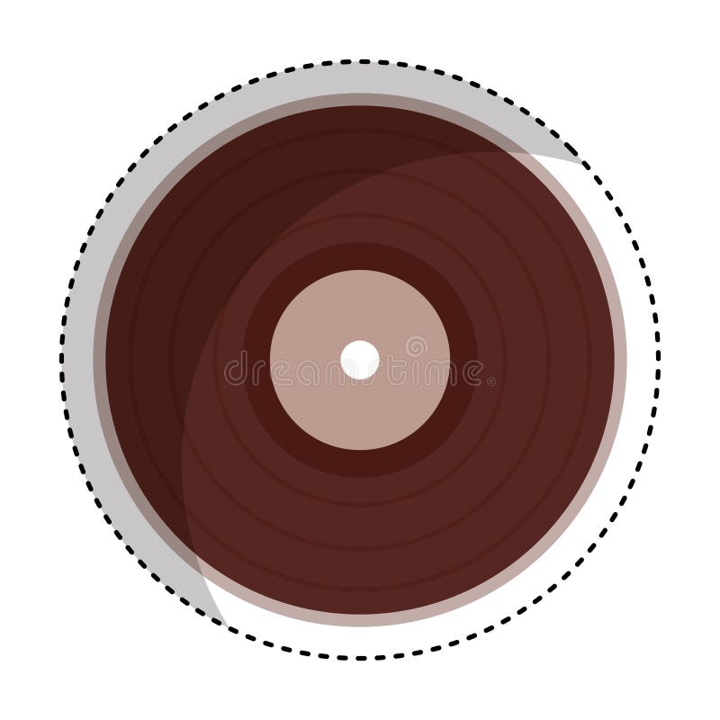 Vinyl audio retro icon stock illustration. Illustration of isolated ...