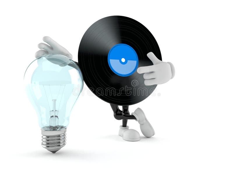 Vinyl character with chart stock illustration. Illustration of data ...