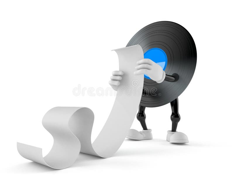 Vinyl Character Reading a Long List Stock Illustration - Illustration ...