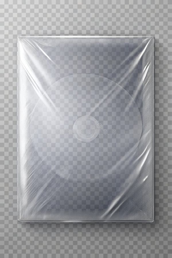 Vinyl Cover with Shrinks and Transparent Overlay Effect. Realistic ...