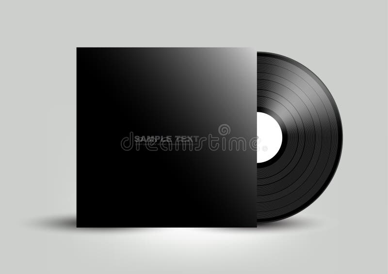 Vinyl Cover on White Wall Background, Vector Stock Vector ...