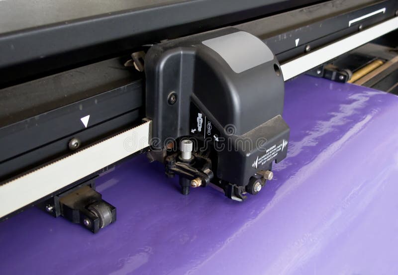 Car Wrapping Specialist Cutting Foils with Box Cutter Stock Image ...