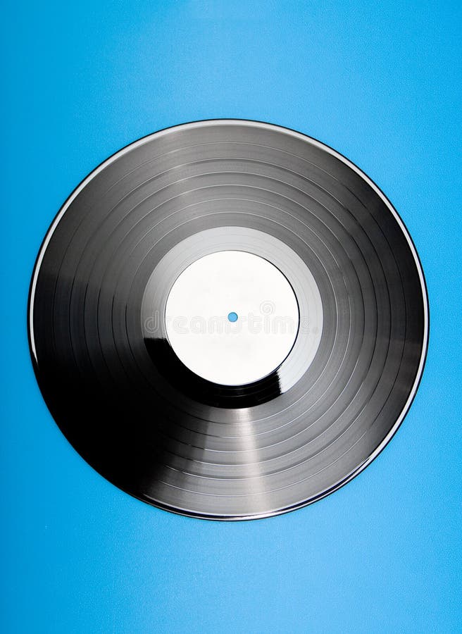 Vinyl Disc On Blue Background Picture. Image: 9999100
