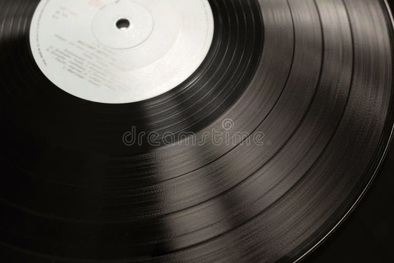 Vinyl Disc Close-up. Vinyl Record Texture in Vintage Style Stock Photo ...