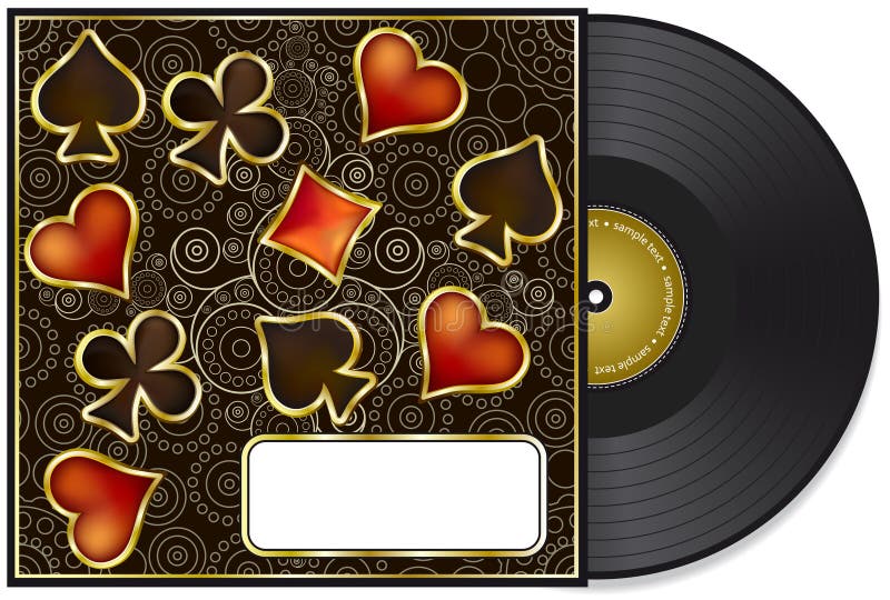 Vinyl Disc Cover in Texture Rose Wrapping Stock Vector - Illustration ...