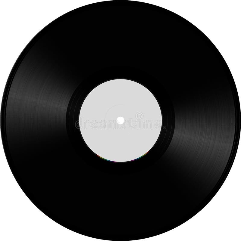 Vinyl LP Record Outline Flat Icon on White Stock Vector - Illustration ...