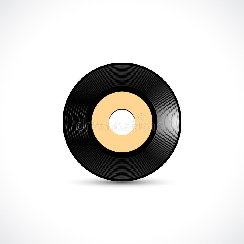 Vinyl Disc 7 Inch EP Wide Hole with Shiny Grooves Stock Vector ...