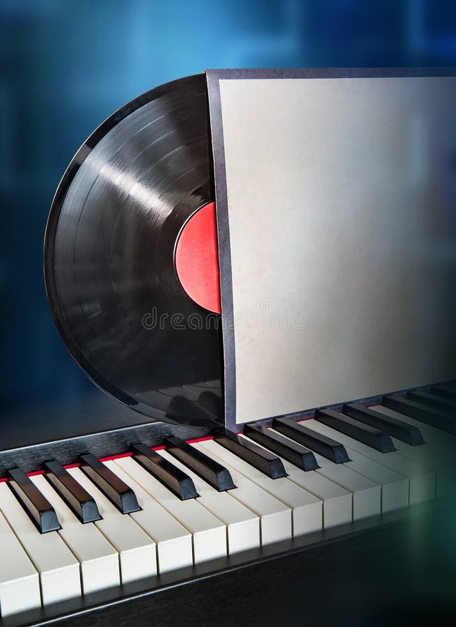 Vinyl Disc in the Package on the Piano Stock Image - Image of artwork ...