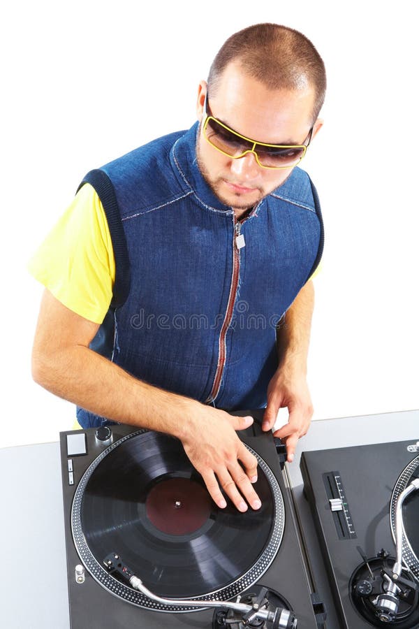 Vinyl disc player stock image. Image of disco, handsome - 16047739