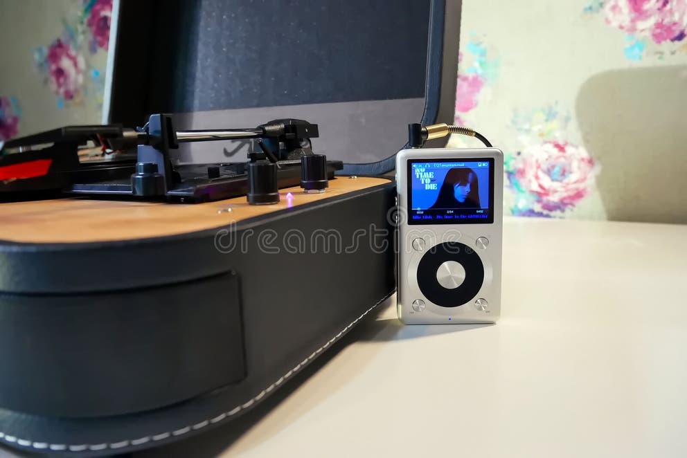 A Vinyl Record Player in a Portable Suitcase. Vinyl Disc Player ...