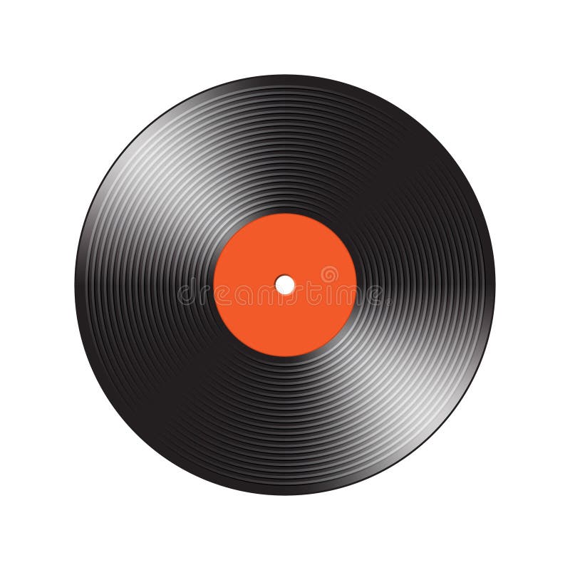 Vinyl Disc Template Isolated on White Background, Vector Illustration ...