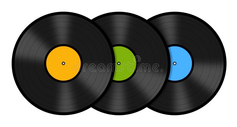 Vinyl discs stock illustration. Illustration of circle - 53662340