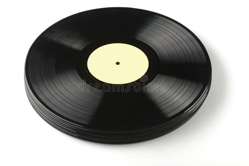 Vinyl Discs on White Background Stock Photo - Image of equipment ...