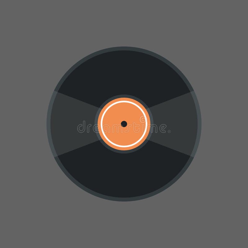 Vinyl Disk Icon Audio Record Retro Concept Stock Vector - Illustration ...