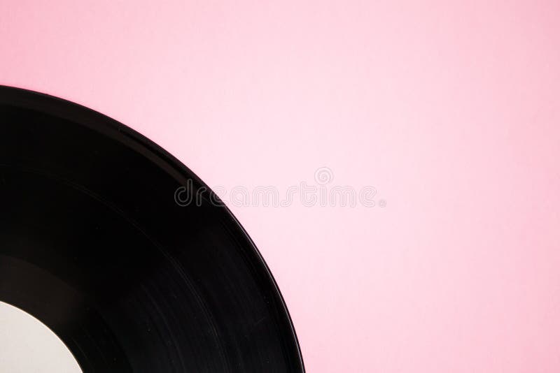 Vinyl Disk on Pink Background. Vinyl Record, Close Up Stock Photo ...