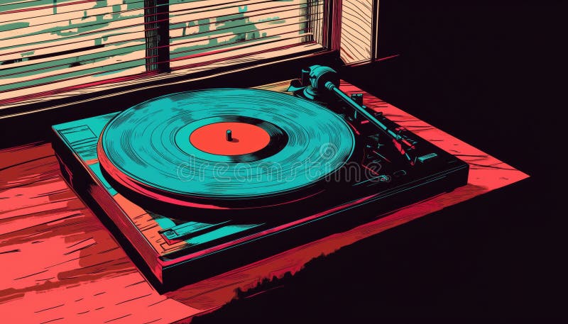 Vinyl Disk Playing on Record Player Stock Image - Image of recordplayer ...