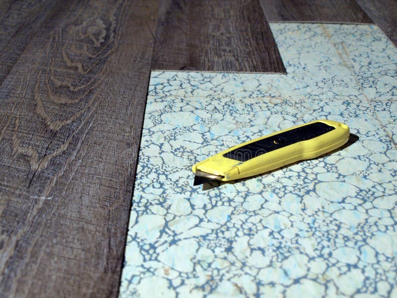 Vinyl Flooring - Installation Stock Image - Image of project, installed ...