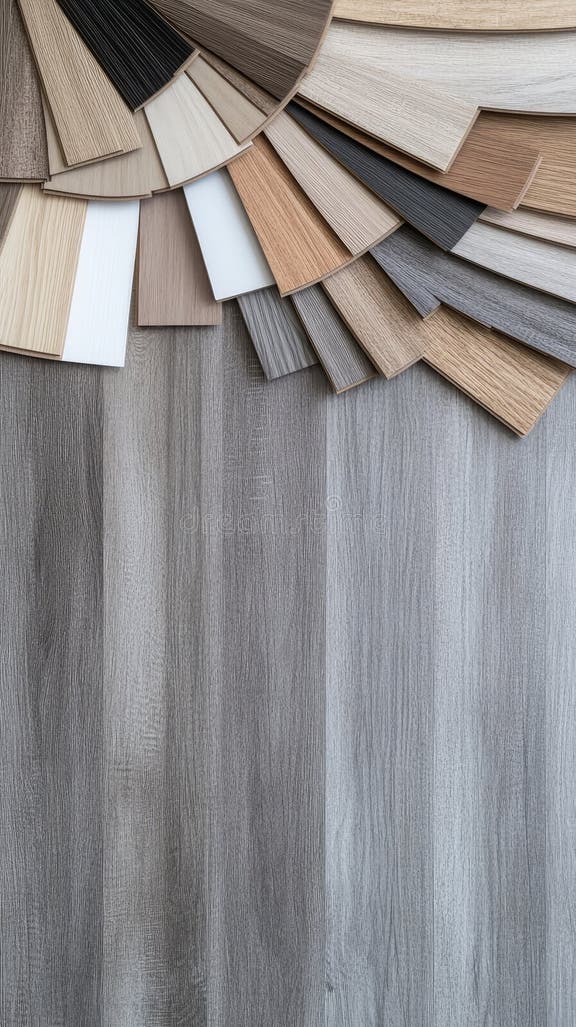 Vinyl Flooring Material Samples Showcasing Diverse Gray Tones and ...