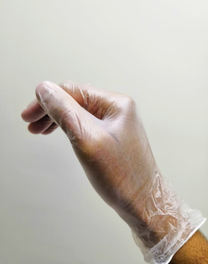 Vinyl Glove in Hand stock photo. Image of person, glove - 154271704