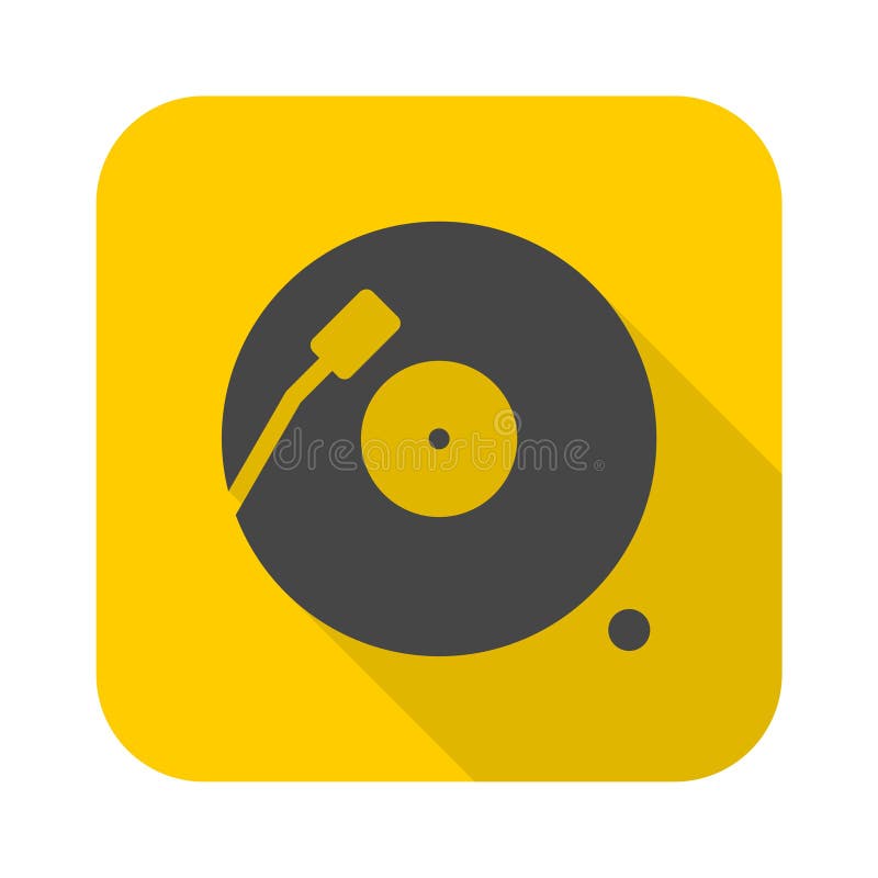 Vinyl Icon, Gramophone Sticker Set Stock Vector - Illustration of play ...