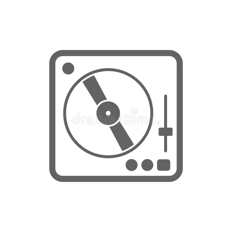 Vinyl Icon, Vector Musical Plate Icon Stock Vector - Illustration of ...
