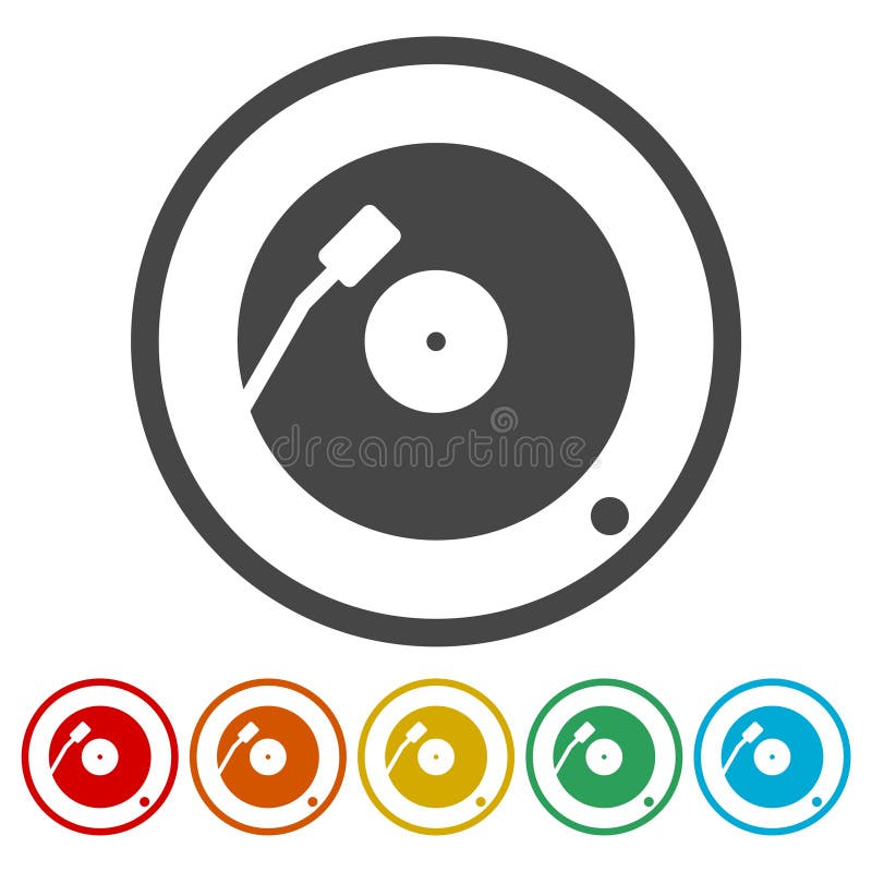 Vinyl icons set stock vector. Illustration of mark, classic - 140606173