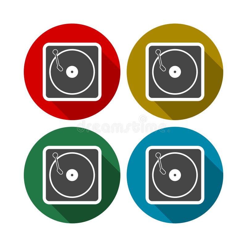 Vinyl Icons set Vector stock vector. Illustration of circle - 125270125
