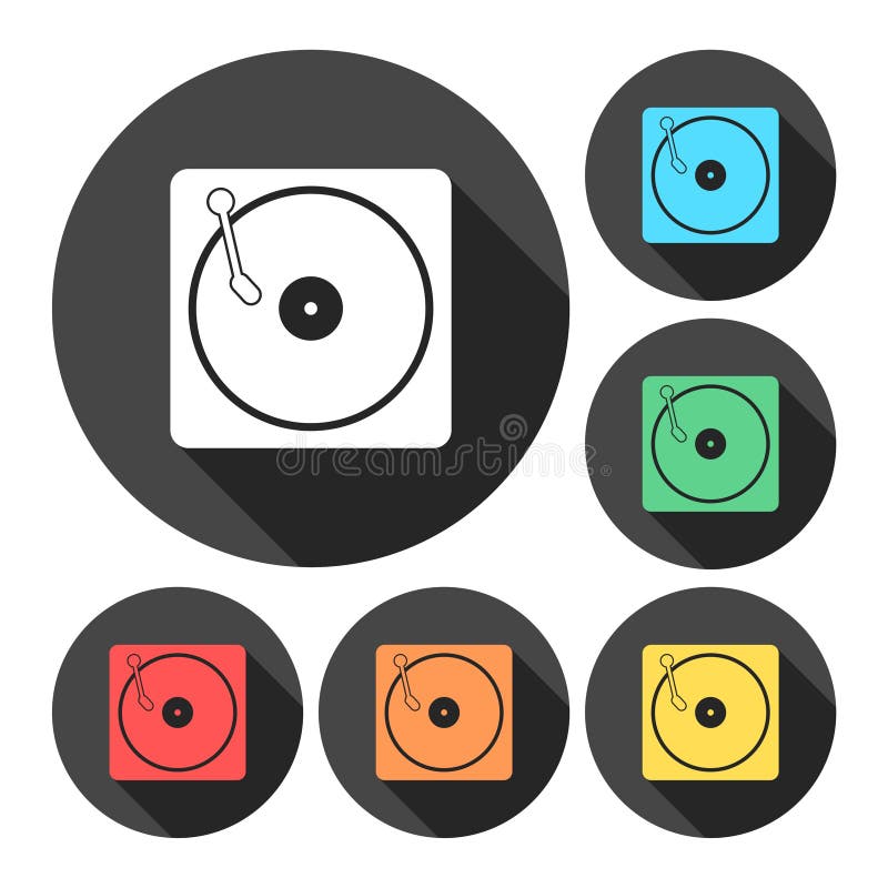 Vinyl Icons set Vector stock vector. Illustration of graphic - 125270326