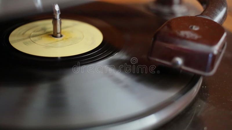 Vinyl Music Disk Circling Under Needle of Stock Video - Video of disc ...