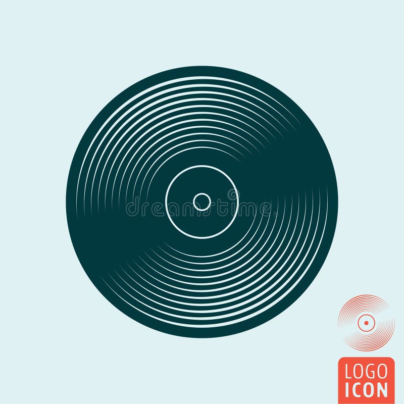 Vinyl music plate icon stock vector. Illustration of retro - 85053082