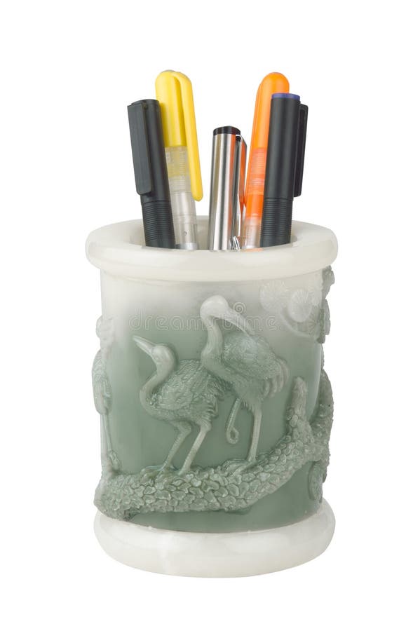 Vinyl Pen Box Carving in Bird Shape Stock Image - Image of crayon ...