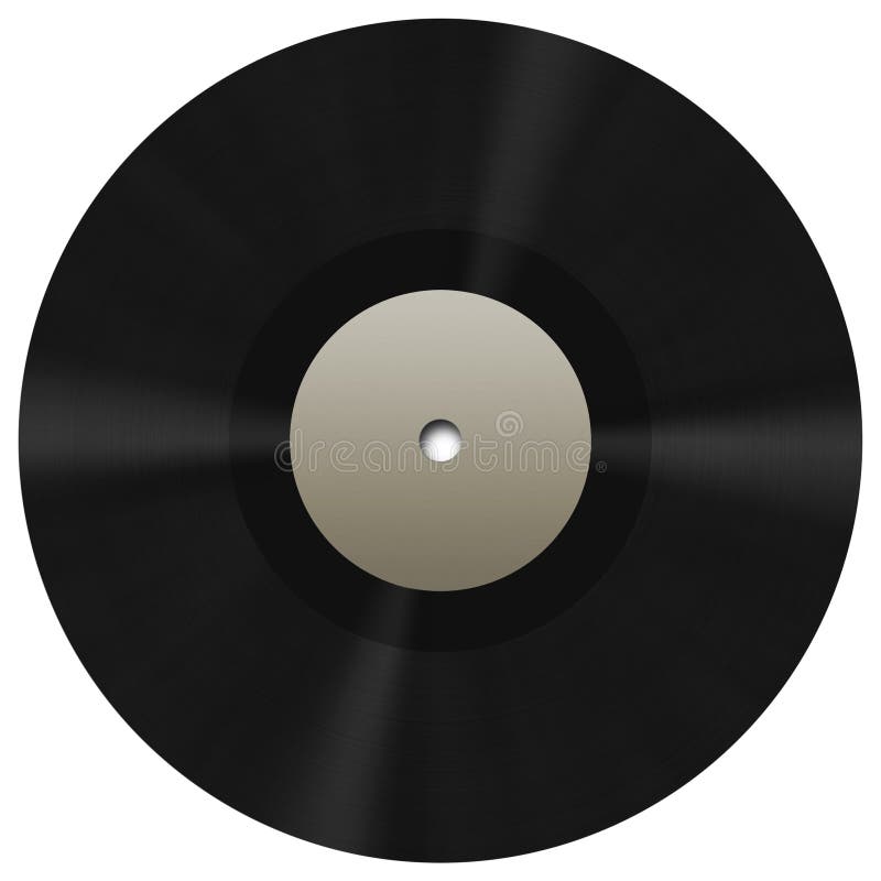Vinyl Plate Disc Isolated on White Background. Music Retro Icon. Stock ...
